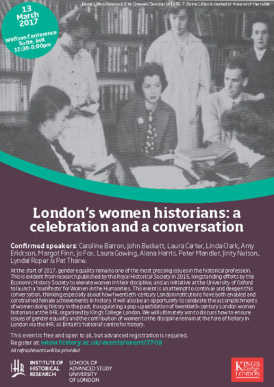 London’s women historians: a celebration and a conversation – Women's ...